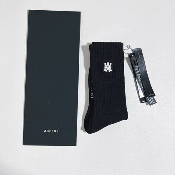 AMIRI | Accessories | Amiri Black Embroidery Towel Socks | Poshmark
